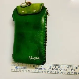 Bags | Handmade Green Leather Beetle Leaf Mini Purse Cute Insect Bag ...